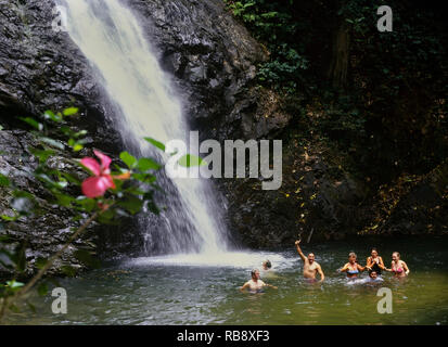 The Biausevu waterfall (also known as Savu Na Mate Laya Falls) near ...