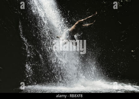 The Biausevu waterfall (also known as Savu Na Mate Laya Falls) near ...