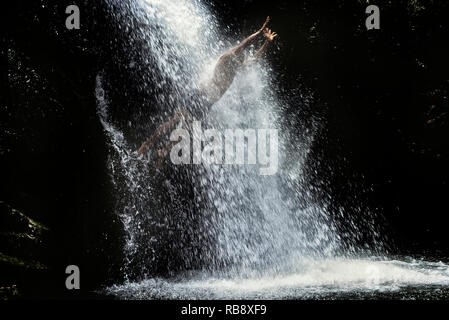 The Biausevu waterfall (also known as Savu Na Mate Laya Falls) near ...