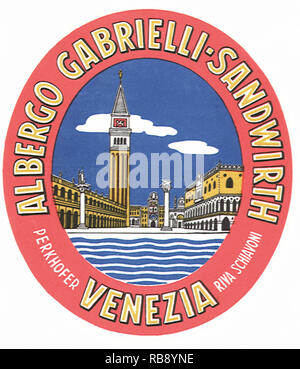 Tower and Water Label Stock Photo - Alamy