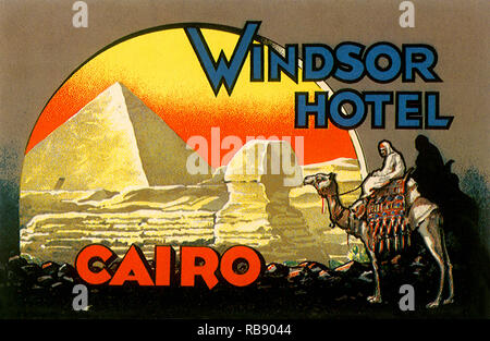 Luggage Label from Cairo Stock Photo - Alamy