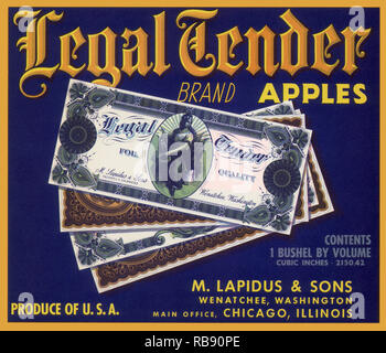 Legal Tender Label Stock Photo - Alamy