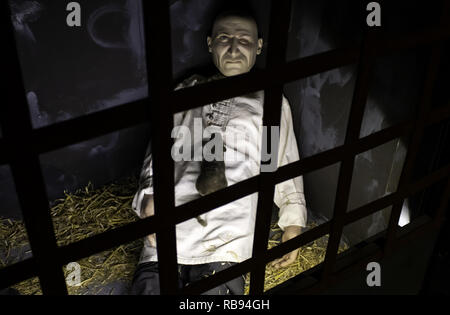Detail of ancient medieval torture instrument, inquisition Stock Photo ...
