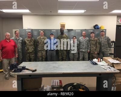 Space Force Col. Jacob Middleton listens to remarks from Vice President ...