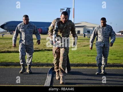 An Airman assigned to the 352nd Special Operations Aircraft Maintenance ...