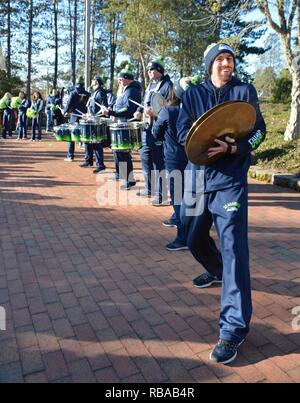 The Seattle Seahawks band Blue Thunder performs during the NFL football ...