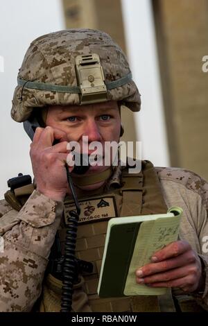 A Marine coordinates a fire mission with a Target Handoff System v2.0 ...