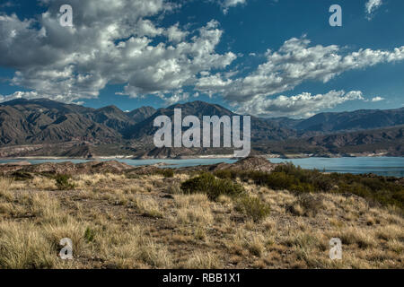 View of the Potrerillos Dam, Mendoza, Argentina Stock Photo - Alamy