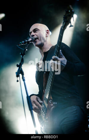 Bass player Steve Kinch of the British band Manfred Mann's Earth Band ...