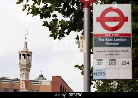 The London Muslim Centre, aka East London Mosque, in Tower Hamlets in ...
