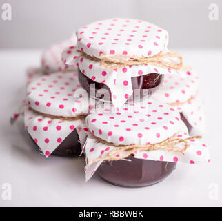 Red handmade jam isolated Stock Photo - Alamy