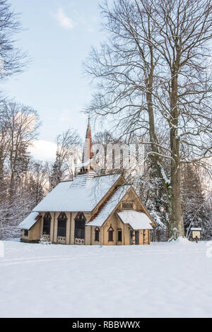 Holzkirche bei Stiege im Harz Stabkirche Albrechtshaus Stock Photo - Alamy