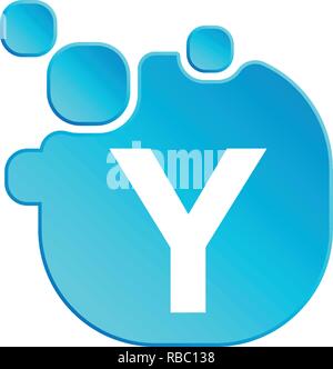 X Letter Design with Creative Dots Bubble Circles and Blue Pink Colors ...