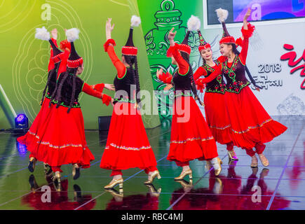 Dancers from the Exemplary Choreographic Ensemble Sholpan perform at ...