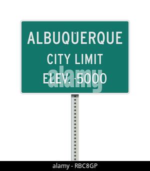 United States, Albuquerque City tourism landmarks, vector city travel ...