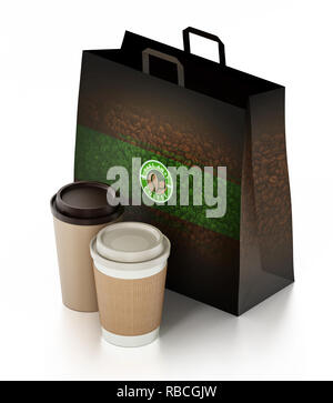 Paper coffee cup with cover for cappuccino, americano, espresso, mocha ...