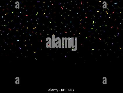 Magic Colorful confetti ribbons festive background. Vector illustration ...