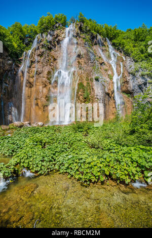 Sastavci Waterfall. Plitvice Lakes National Park. Lika Plješivica ...