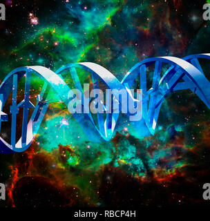 Creation of the universe in space, the birth of planets and galaxies ...