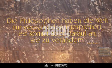 Quotation of Karl Marx, entrance hall, main building, Humboldt's ...