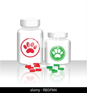 Pharmacy concept icon. Veterinary medication prescription idea thin ...
