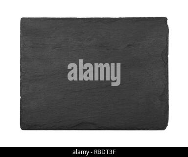 Close up of rectangle shape big black slate stone cutting board ...