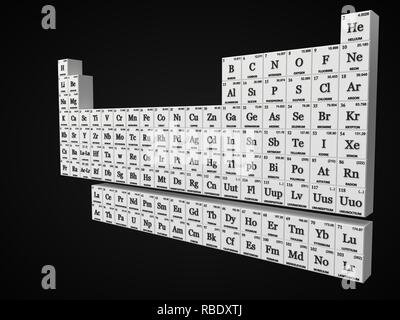 periodic table concept with white cubes. suitable for, physics, science ...