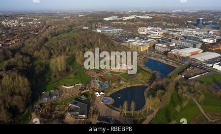 An aerial view of Telford Town Park Stock Photo - Alamy