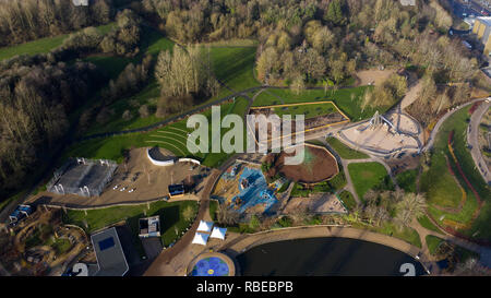 An aerial view of Telford Town Park Stock Photo - Alamy
