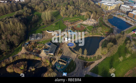 An aerial view of Telford Town Park Stock Photo - Alamy
