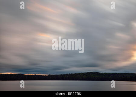 Evening sky over Halfway Lake, Halfway Lake Provincial Park, Ontario ...