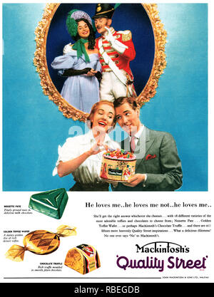 Vintage Quality Street Sweets Tin by Mackintosh Stock Photo - Alamy