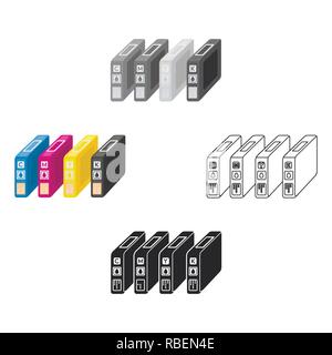 cmyk ink cartridge cartoon vector illustration Stock Vector Image & Art ...