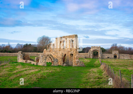 Dunwich Greyfriars 13th century friary ruins at Dunwich Suffolk England ...