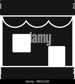 Shop icon Vector symbol or sign set collection in black and white ...