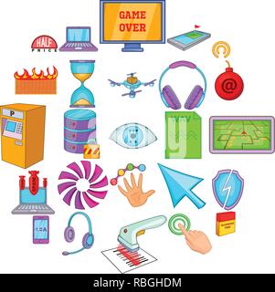 Computer literacy icons set, cartoon style Stock Vector Image & Art - Alamy