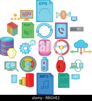 Computer literacy icons set, cartoon style Stock Vector Image & Art - Alamy