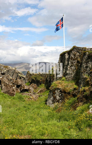 Iceland, Thingvellir, First Icelandic parliament site Stock Photo - Alamy