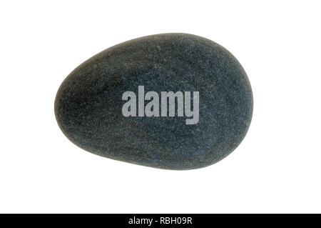 Single grey pebble isolated on white Stock Photo - Alamy