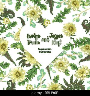 Watercolor autumn floral heart frame with roses, flowers, berries, fall ...