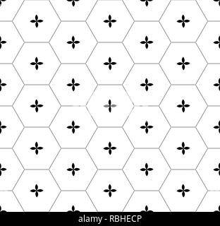 Seamless black honeycomb pattern over white Stock Vector Image & Art ...