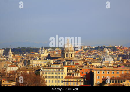 Rome from Gianicolo panorama at sunset Stock Photo - Alamy