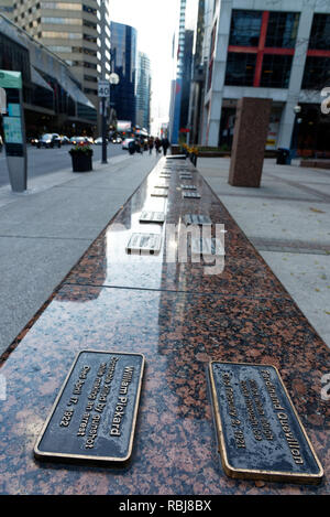 The 100 Workers memorial on Front Street, Toronto Stock Photo - Alamy
