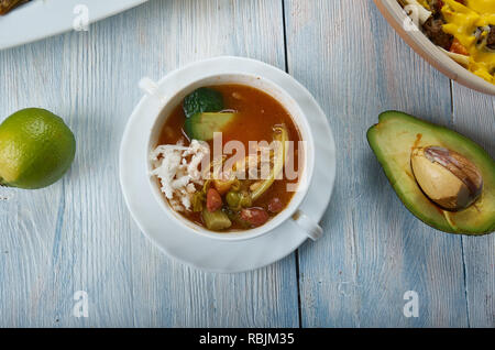Tex-Mex cuisine, Traditional assorted dishes, Top view Stock Photo - Alamy