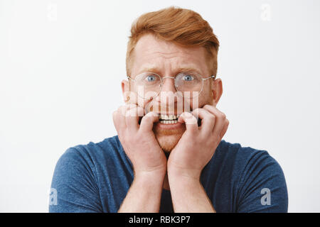 Portrait of young man freaking out Stock Photo - Alamy