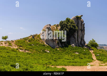 Rock formations of Argimusco near Montalbano Elicona, Sicily Italy ...