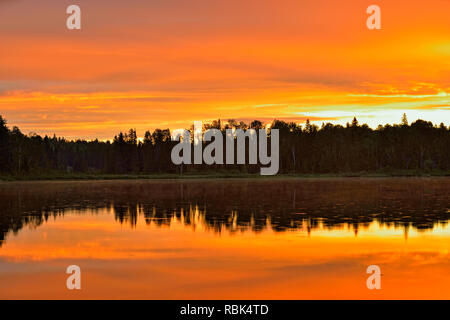 Sunrise skies over Halfway Lake, Halfway Lake Provincial Park, Ontario ...