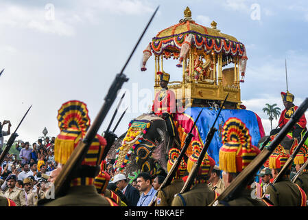 a view with soldiers a the Parade at the Republic Day on January, 26 ...