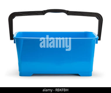 Blue plastic bucket for cleaning isolated on white background Stock ...