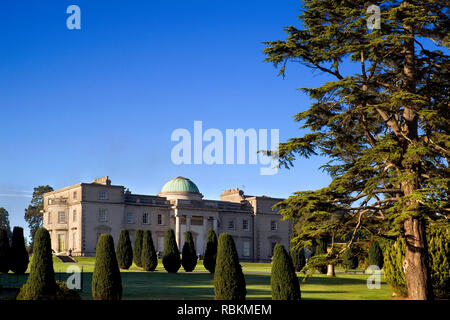 Ireland, County Laois, Emo Court, Facade of the house with pathway ...